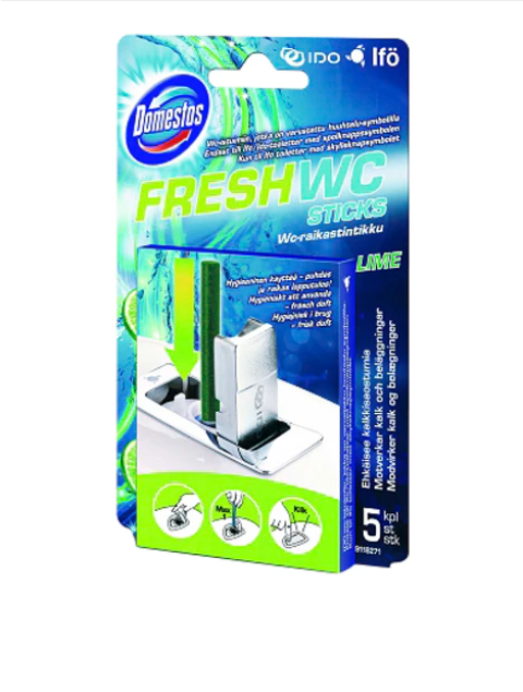 Wc-raikastinpuikot IDO Fresh 5x9g lime - M. Landen Oy verkkokauppa