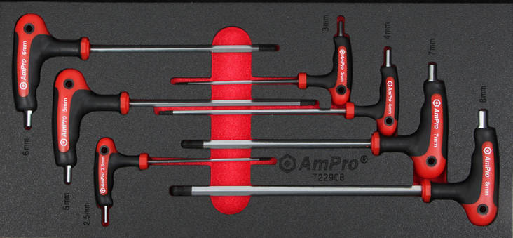 Kuusioavainsarja AmPro T-Kahva 7-os. - M. Landen Oy verkkokauppa